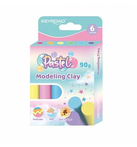 Masa para modelar tonos pastel (15g x 6 colores) 90g. Caja 6 und – PaperPlus